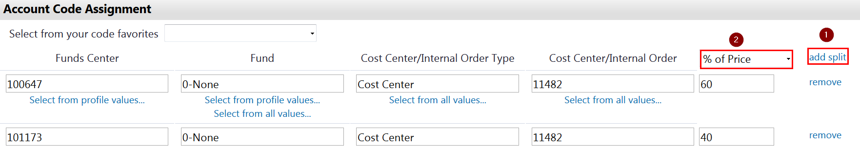 Entering the Account Code Assignment - Procurement Services