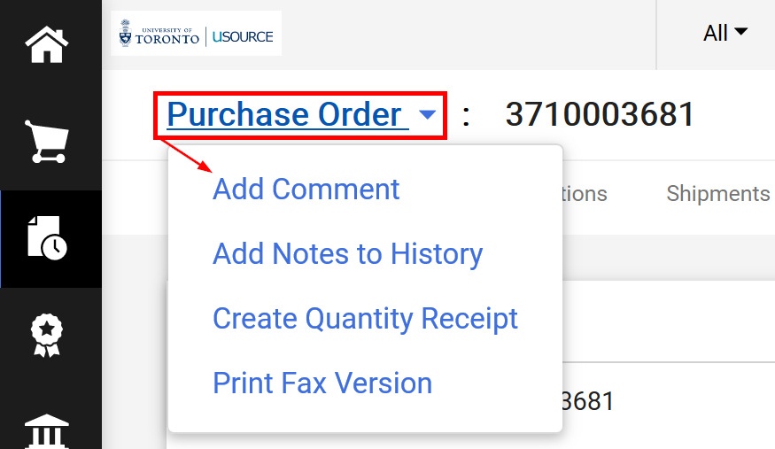 Return an Order - Procurement Services