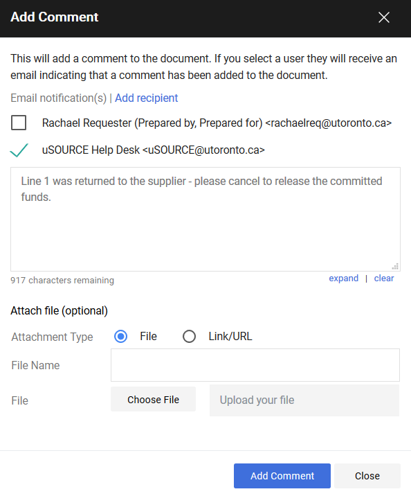 Return an Order - Procurement Services