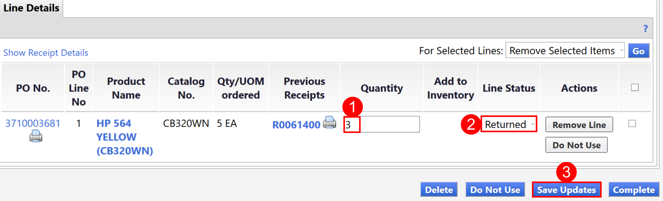 Return an Order ($5,000+) - Procurement Services